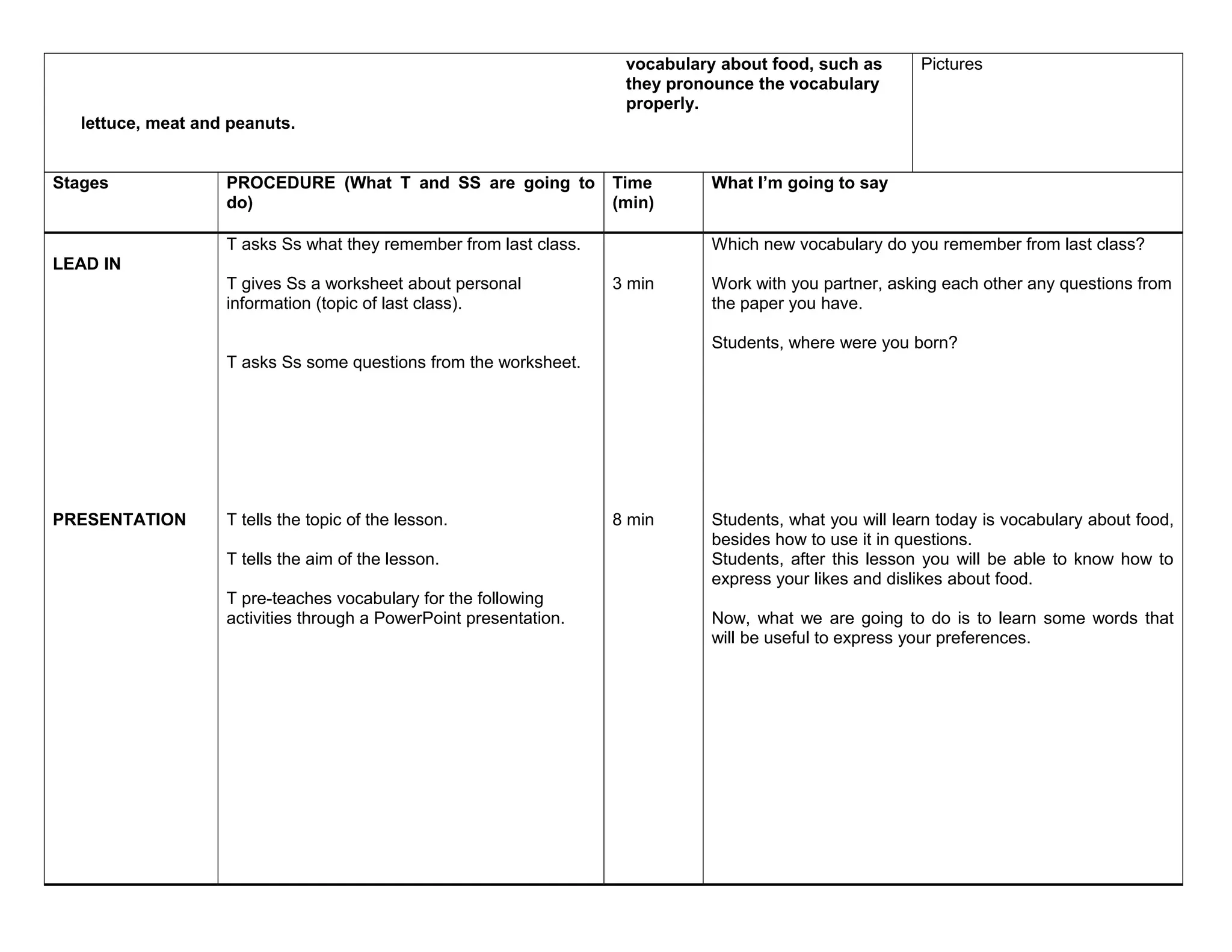 Scarlett's Lesson Plans | PPT