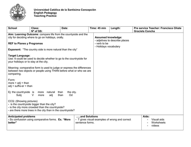 Ppp lesson plan format final-1 | PPT