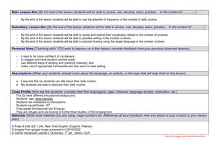 PPP Lesson plan sample.pdf taught at unirovuma university | PDF