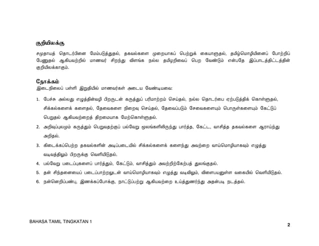Pppm bahasa tamil ting 1 | PPT
