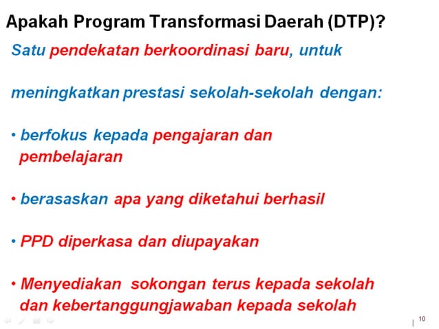 Program Transformasi Daerah - Kementerian Pelajaran Malaysia | PPTX