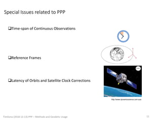 PPP methods and geodetic usage | PDF