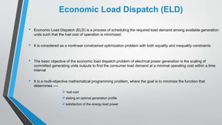 Economic load dispatch problem solving using "Cuckoo Search" | PPTX