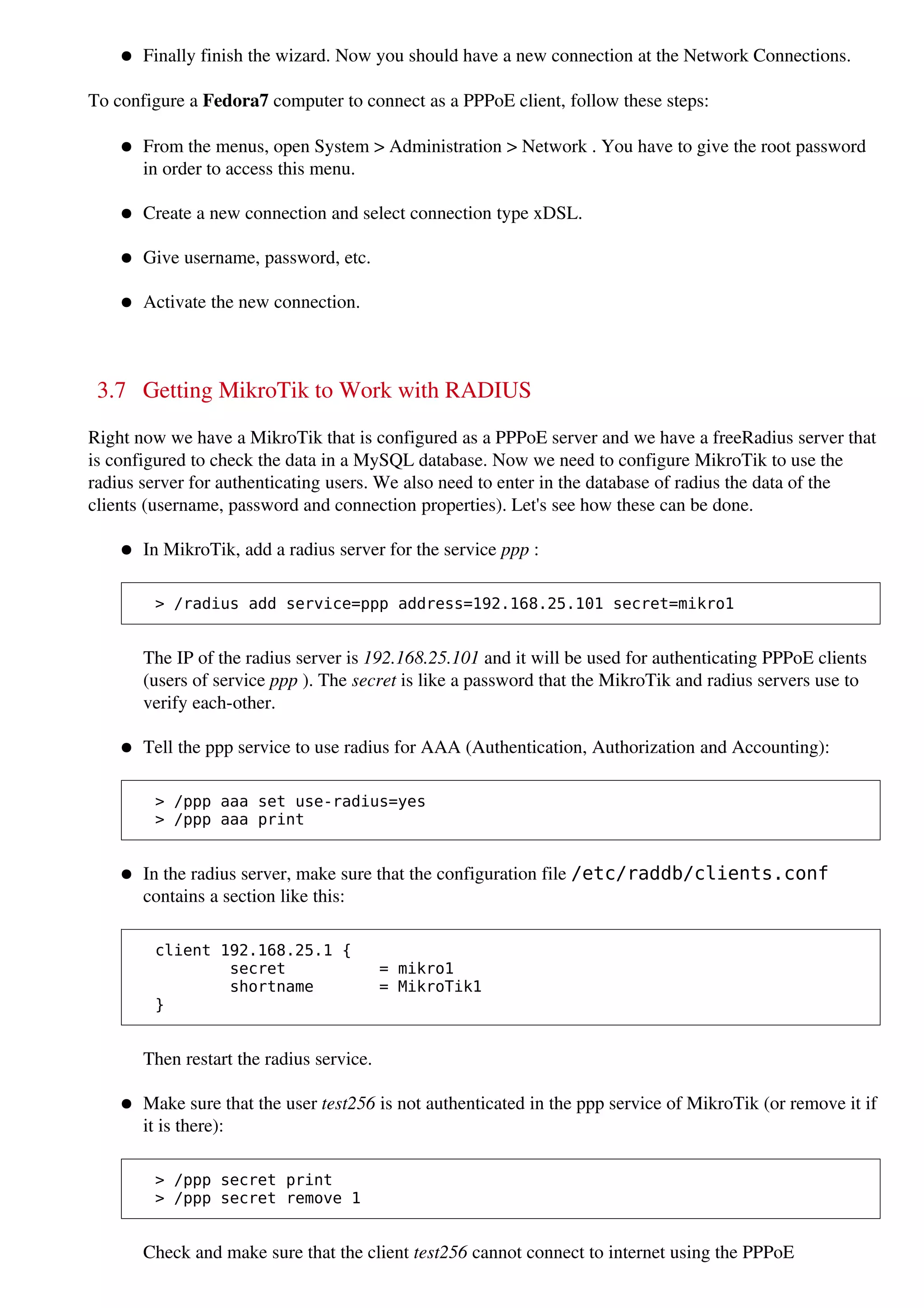 PPPoE With Mikrotik and Radius | PDF