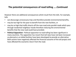 Presentation on Closed Toll & Toll Systems | PPTX