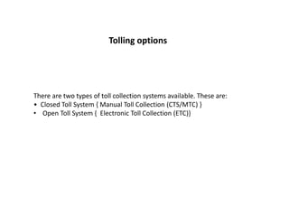 Presentation on Closed Toll & Toll Systems | PPTX