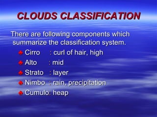 Ppp on clouds and their classification | PPT