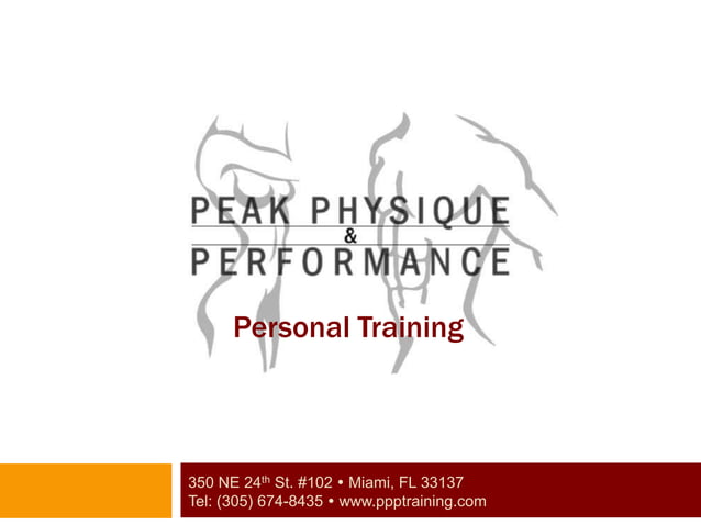 Peak Physique&Performance presentation | PPT