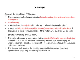 Presentation on Open Toll & Toll Systems | PDF