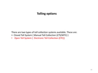 Presentation on Open Toll & Toll Systems | PDF