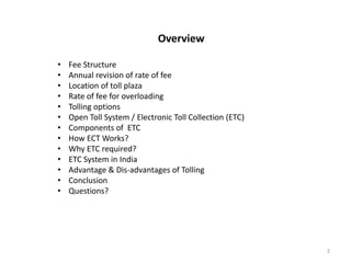 Presentation on Open Toll & Toll Systems | PDF