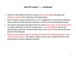 Presentation on Open Toll & Toll Systems | PDF