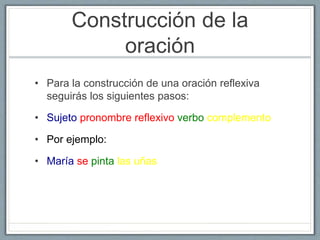 Ppp oraciones reflexibas y reciprocas | PPTX