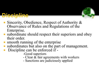 14 principle of managment too short and too sweet | PPTX