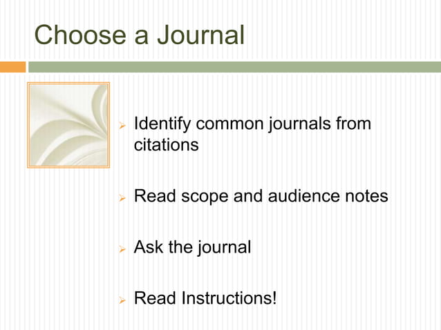 PPP: Preparing for Publication | PPT