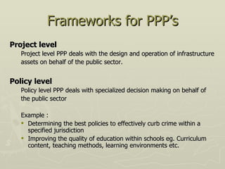 Public Private Partnerships | PPT