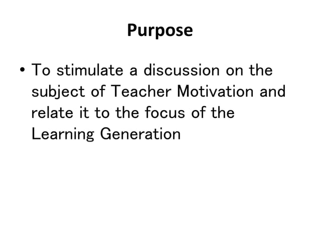 Teacher Motivation | PPTX | Professional School | Postgraduate Education