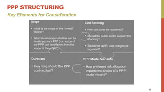PPP identification & STRUCTURING Conceptualising | PPT