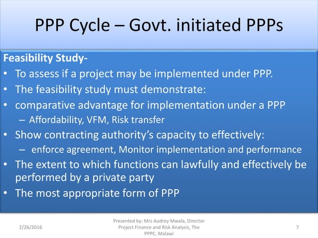 Ppp project life cycle | PPTX