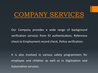 Employee Background verification Company | PPT