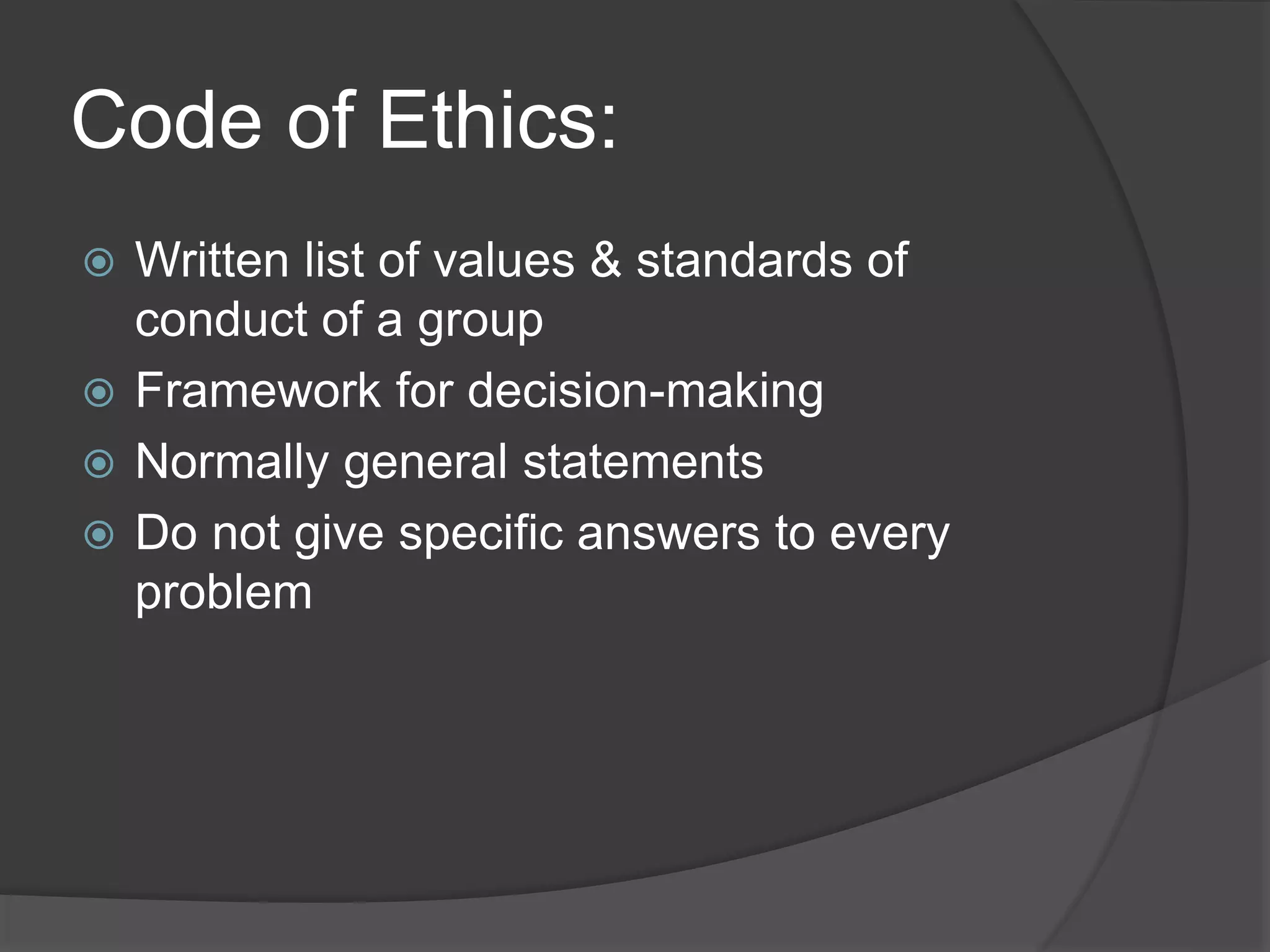 Ethics and computing profession | PPTX
