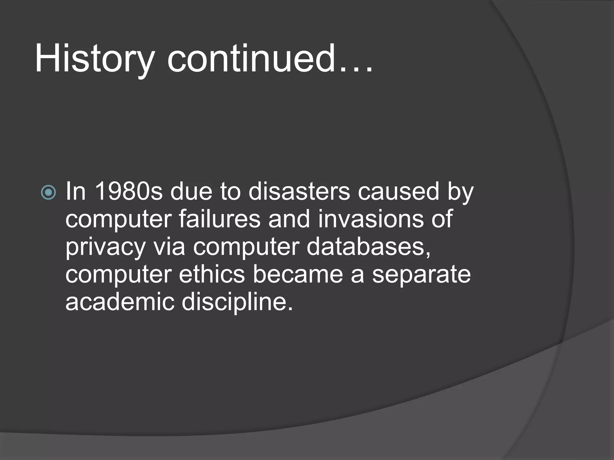 Ethics And Computing Profession Ppt