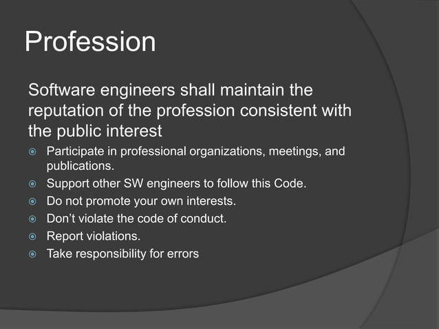 Ethics and computing profession | PPTX