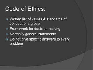 Ethics and computing profession | PPTX