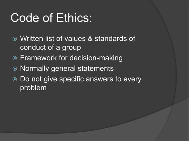 Ethics And Computing Profession Ppt