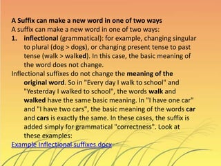 Prefixes and Suffixes | PPTX