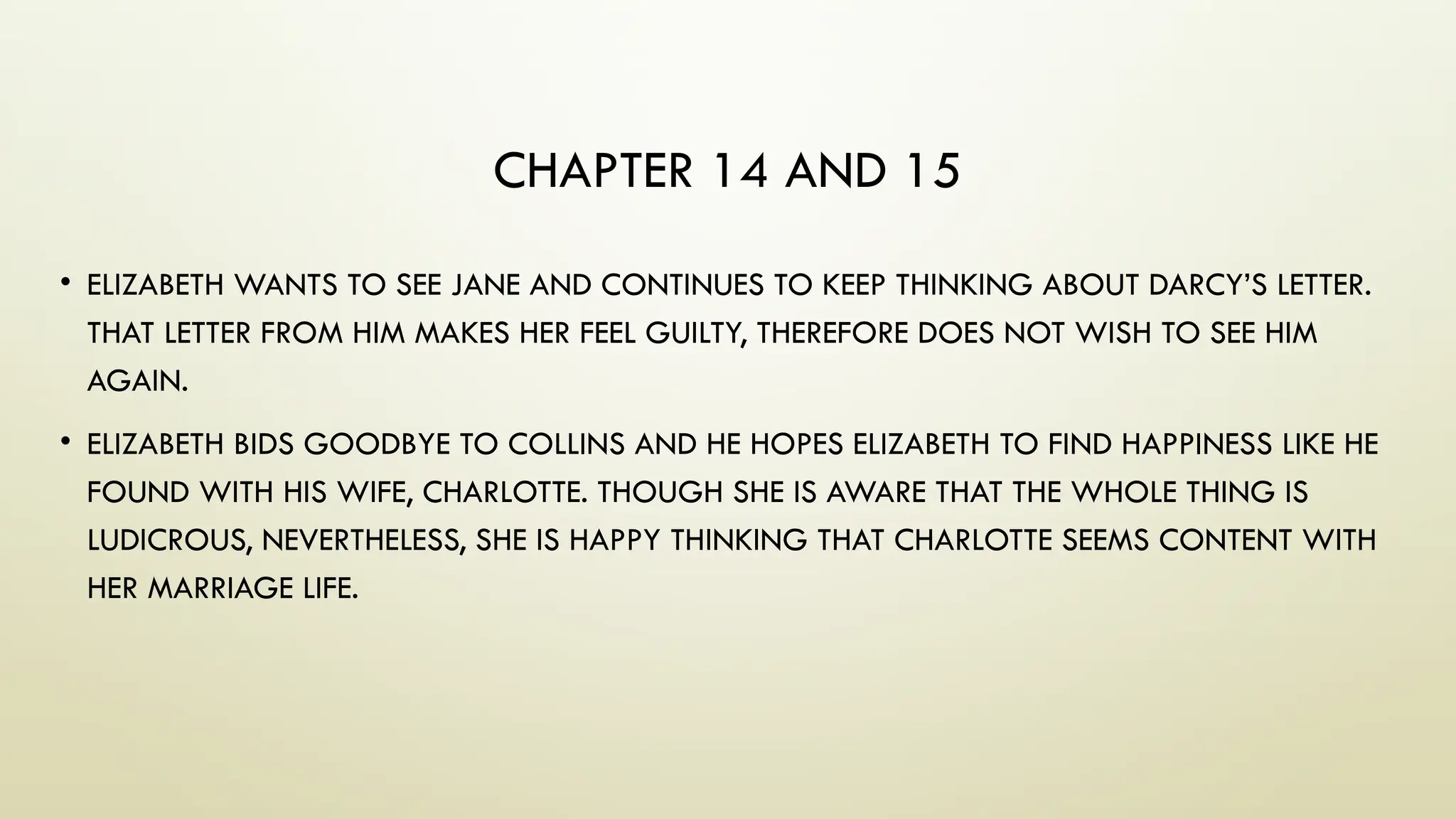 A presentation on Pride and Prejudice (vol.2,chapters:12-19) | PPT