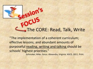 Getting to the CORE of Literacy | PPTX | Primary Education | Education