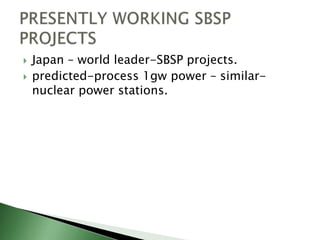 SPACE BASED SOLAR POWER (2019) | PPTX | Physics | Science