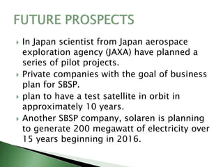 SPACE BASED SOLAR POWER (2019) | PPTX | Physics | Science
