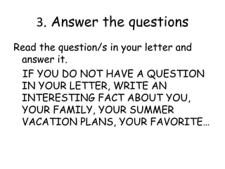 answering the letters | ODP