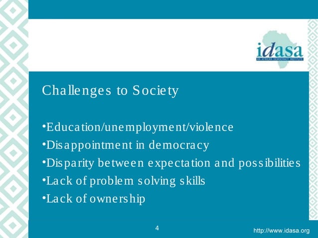 IDASA - South Africa's sociopolitical landscape | PPT