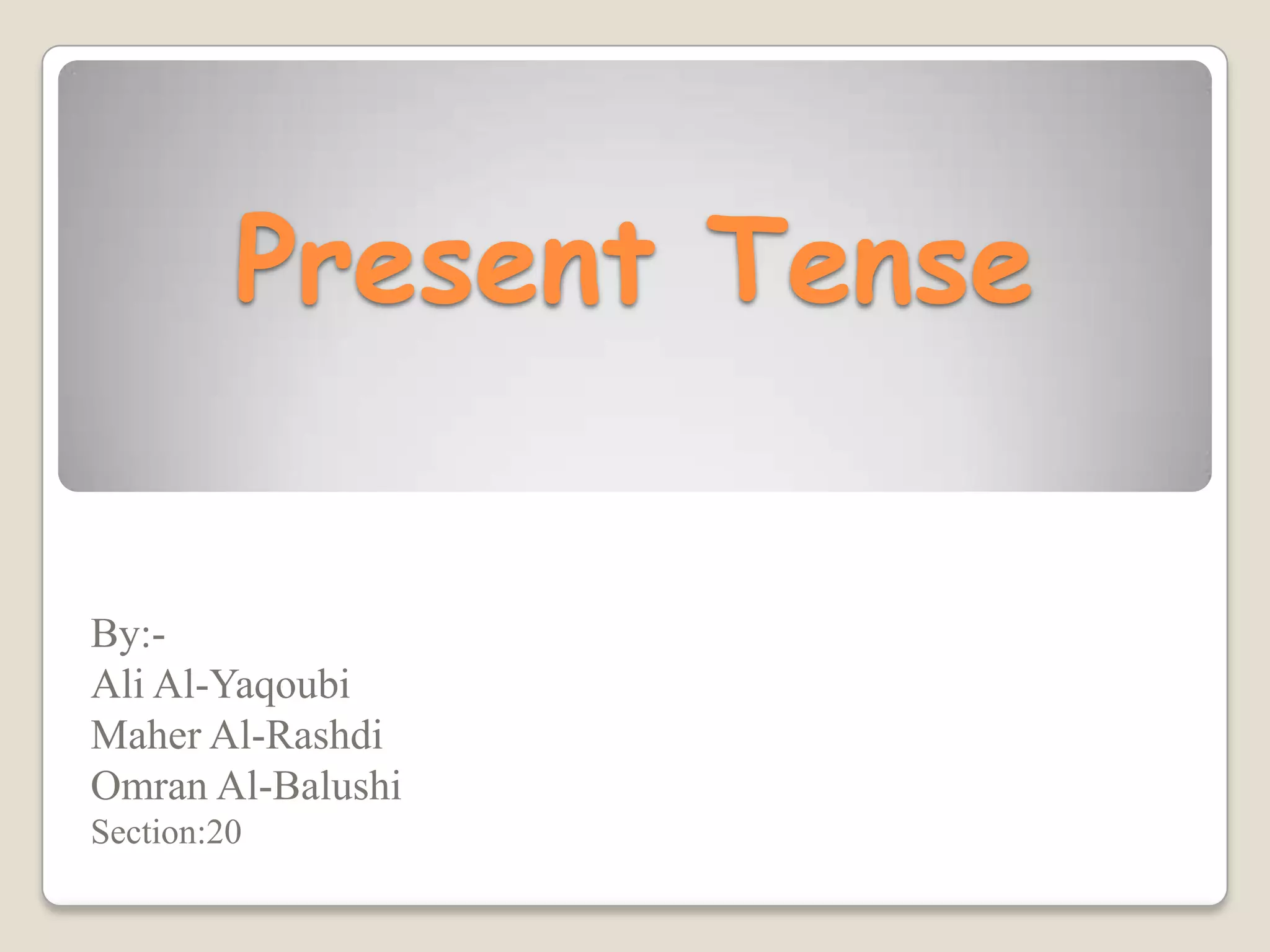 PP Present Tense | PPTX