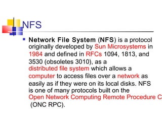 NETWORK FILE SYSTEM | PPT
