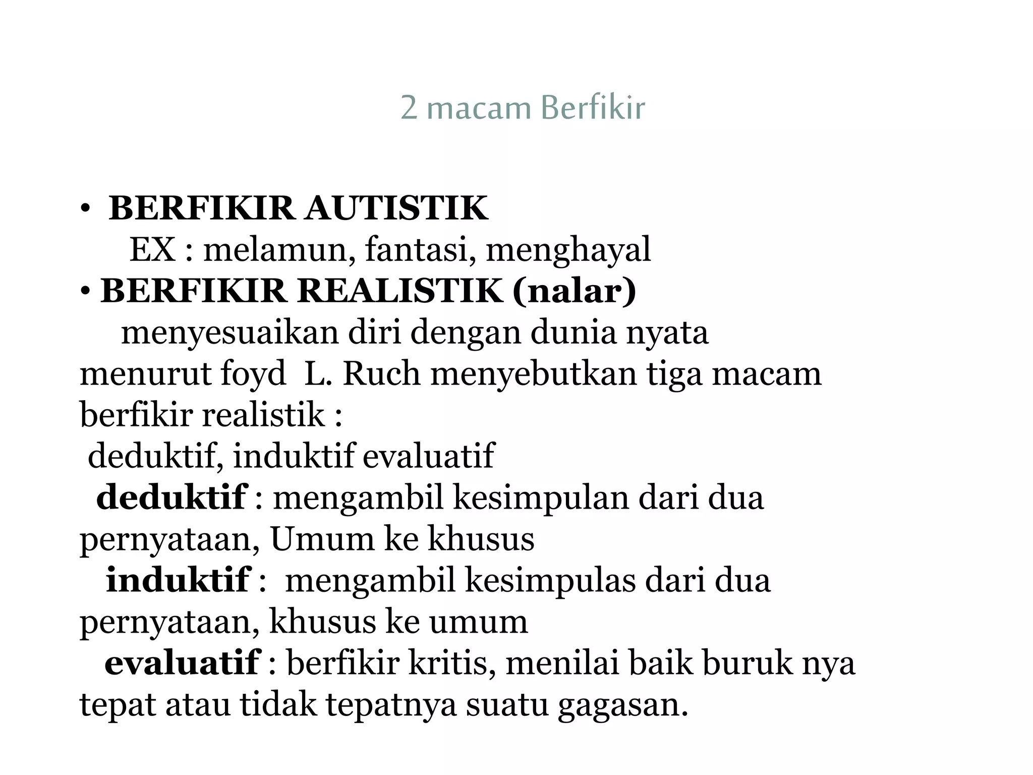 Bahasa, berfikir, intelegensi | PPTX