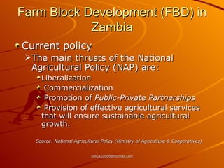 Public-Private Partnerships Key 2 Farm Block Development In Zambia | PPT