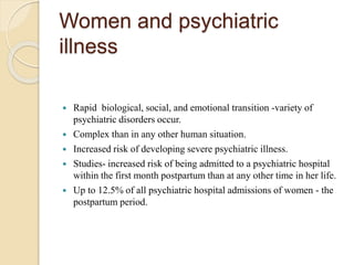 PostPartum PSYCHIATRIC DISORDERS-OT | PPTX