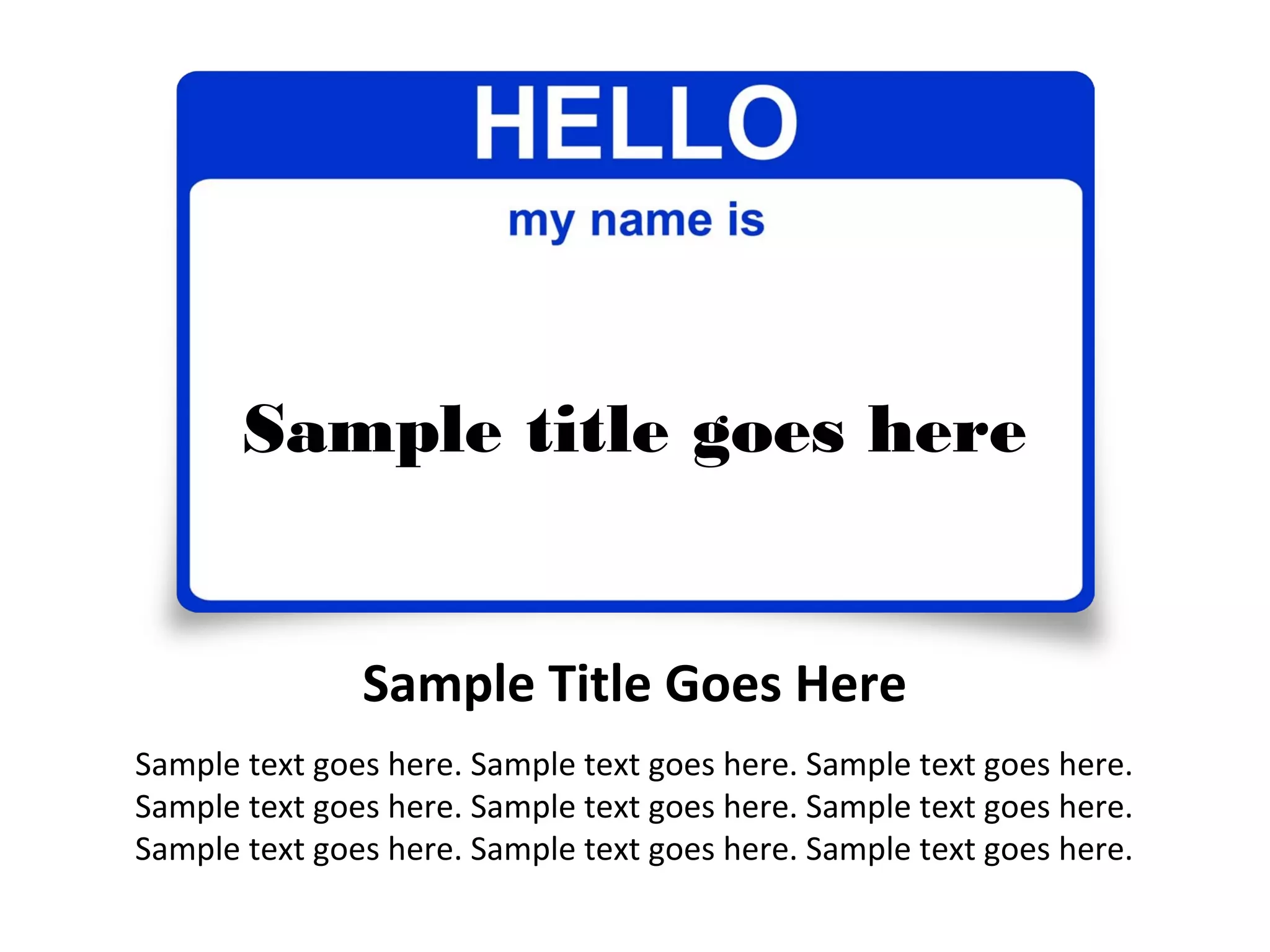 PowerSlide: Blue name tag | PPT