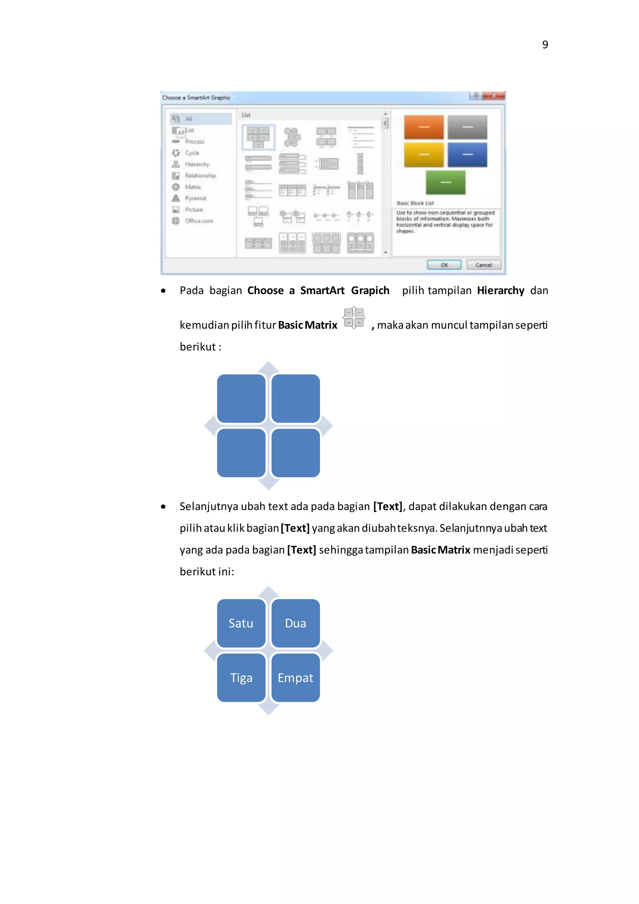 PENGGUNAAN FITUR SHAPES DAN SMARTART PADA MICROSOFT OFFICE WORD 2013 | DOCX