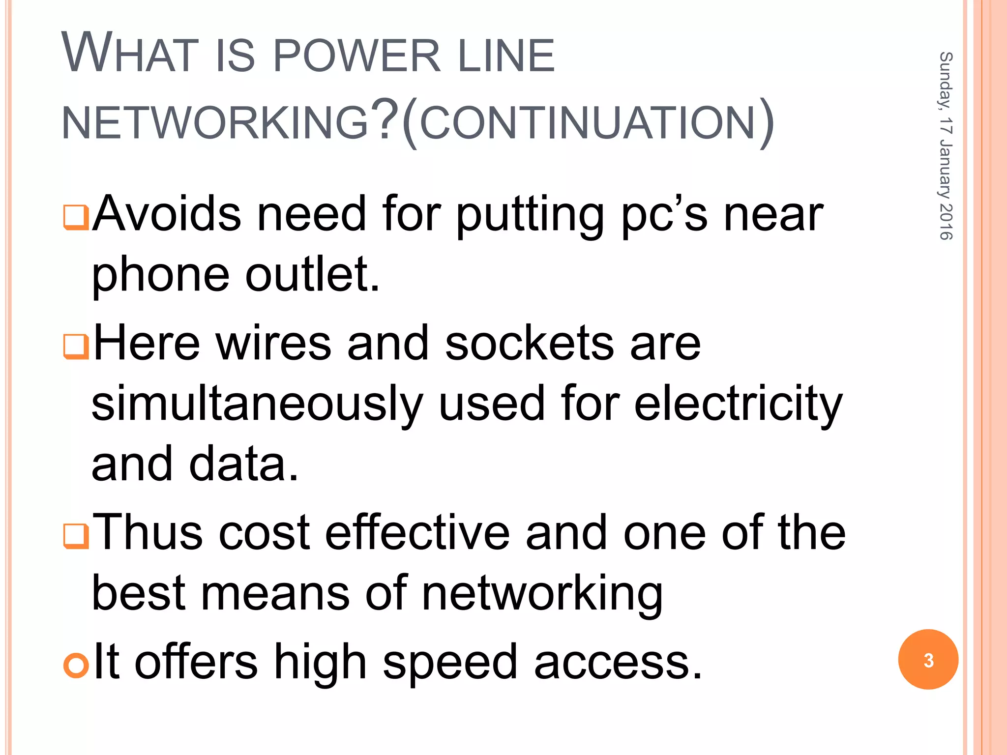 power line networking by ajay dilish | PPTX