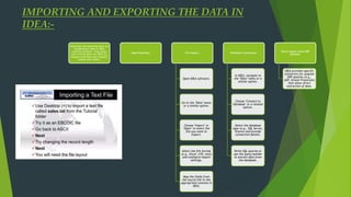 Presentation on IDEA auditing software CA | PPTX