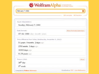 Búsquedas con Wolfram Alpha | PPT
