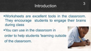 Worksheets Power Point Presentation | PPTX