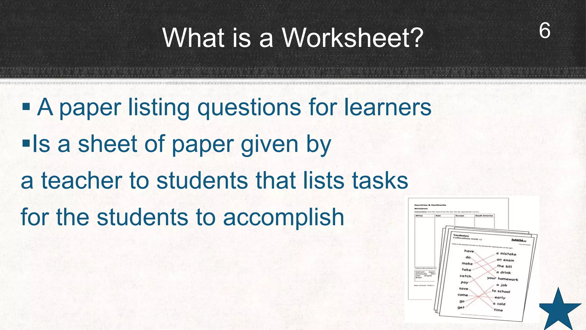 worksheets | PPTX