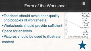 worksheets | PPTX