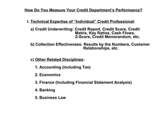 Efficiency Models and Methods to Improve Credit Department Performance ...